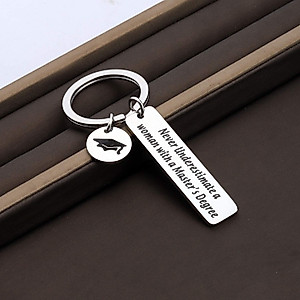 FOTAP Graduation Keychain Graduation Congrats Gift College Grad Gift New Grad Jewelry Gift (Master’s Degree Key)