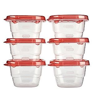 Rubbermaid - Mini Food Storage Containers, (0.5 Cup), (6 Pack)