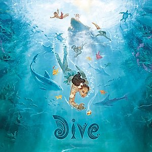 Sit Down! Dive Board Game - Unique Transparent Ocean Cards, Push Your Luck, Catch a Ride on a Sea Turtle or Dolphin - First to 23 Points Wins, 1-4 players, 20-30 mins, Ages 8+
