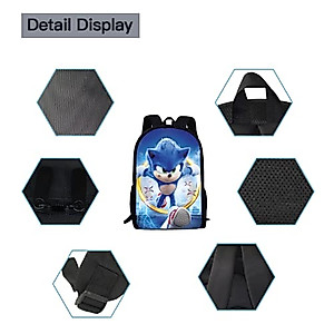 Fashion Cartoon Backpack 17IN 3D Printed Anime Causal Daypack Lightweight Travel Bookbag Birthday Gifts Bag S5