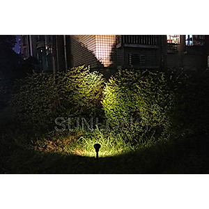 SUNLONG New Generation Solar SpotLights Outdoor Waterproof Super Bright 15LEDs Security Front Door Light Solar Powered Landscape Spotlights for Garden Pathway Driveways (WarmWhite)