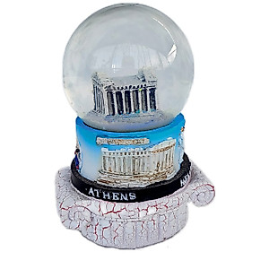 New Souvenir Snowdome Greek Greece Athens Snowglobe Parthenon Acropolis 11cm