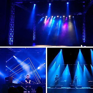 Seven Stars 100W Stage Light Warm White & Cool White, COB Par Light LED Stage Spotlight DMX DJ Lights Par Wash Light Strobe Light for Church, Concert, Photo Studio, Wedding, Live Show (4 Packs)