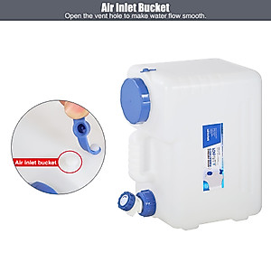 RedSwing 4 Gallon/15L Portable Water Container with Spigot, Water Storage Carrier for Camping Outdoor Hiking, BPA Free