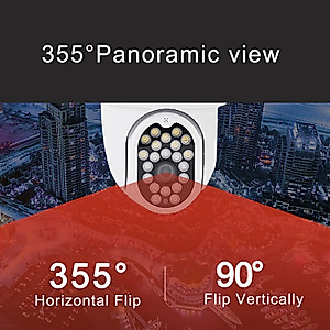 Borntechsz Tuya Smart Life Security Camera,3MP HD Wireless WiFi Home Surveillance Pan/Tilt 355° View Waterproof Full Color Night Vision, Human Detection,Auto Tracking