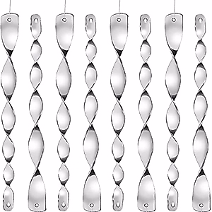 15 Pieces Away Rods Away Device Wind Twisting Rods Spiral Rods Attractive Hanging Rods for Garden Porch, 12 Inch