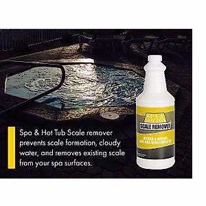 Spa & Hot Tub Scale Remover - Quart - Hot Tub & Spa Descaler, Scale Stain & Lime Stain Remover