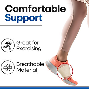 Arch Supports for Plantar Fasciitis Relief | Compression Sleeve Foot Brace For Heel Pain, Bone Spurs, Flat Feet, High Arches | Copper Infused Arch Support Bands for Women & Men Over Socks Fit Most