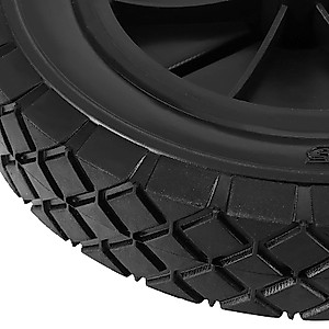 HOIGON 4 PCS 8 x 1.75 Inch Solid Rubber Hand Truck Wheel, Universal Replacement Tires Wheels for 1/2 Inch Axle, Lawn Mower Wheels for Garden Recliner, Dolly, Compressor, 110 LBS Load Capacity
