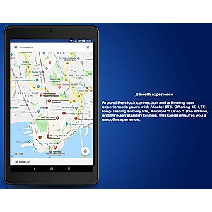 Alcatel 3T 8 9032T (32GB, 2GB) 8.0" Cellular Tablet with Calling, 4080mAh Battery, Face Unlock, Android 10, GPS, US 4G LTE GSM Unlocked (T-Mobile, AT&T, Metro, Straight Talk) (Black)