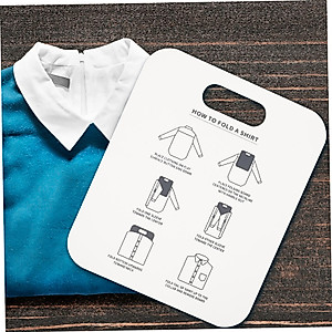 GREENADSCAPE 2pcs Shirt Folding Board Lining Cardboard for Shirt Clothes Folding Storage Laundry Folders Garment Laundry Table Folding Board Cabinet Hanger Laundry Folding Board Plieur Pp White
