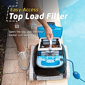 Dolphin Nautilus CC Automatic Robotic Pool Cleaner - Ideal for Above and In-Ground Swimming Pools up to 33 Feet - with Large Capacity Top Load Filter Basket…