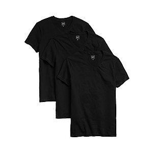GAP Mens Vneck T-Shirt (3-Pack) T Shirt, True Black, Medium US