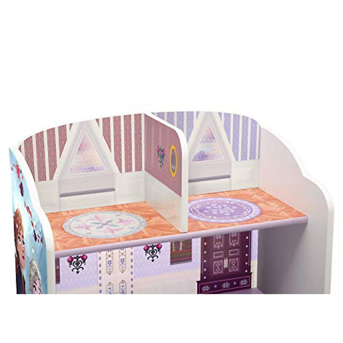 Delta Children Wooden Playhouse 4-Shelf Bookcase for Kids, Frozen II