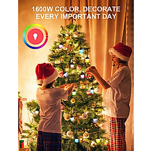 NPET Led Outdoor String Lights,Waterproof Edision Bulbs with RGB Color，Music Sync，Shatterproof WiFi Control Patio Lights，Commercial Grade Outside Lights for Indoor Outdoor,Home Decor,Wedding Party