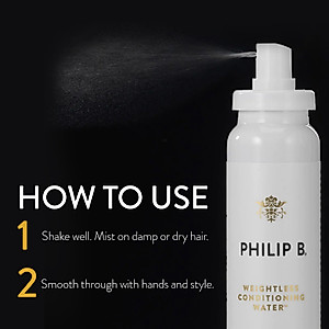 PHILIP B. Weightless Conditioning Water, Magnolia Flower, 2.5 oz. (75 ml) | Instantly Adds Smoothness, Fullness and Shine