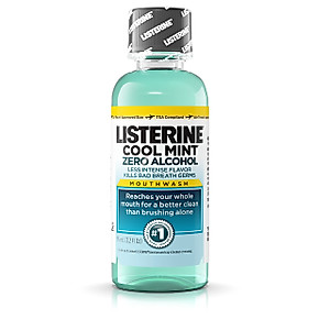 Listerine Antiseptic Zero Cavity Mouthwash, Clean Mint, 3.2 Ounce (Pack of 24)