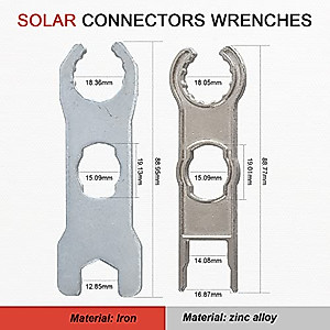 Solar PV Panel Crimping Tool Kit for AWG14-10 (2.5/4/6mm²); Includes a Pair of Solar Spanners and 4PCS Solar connectors; Portable Hand Tool Kit for Solar Installation