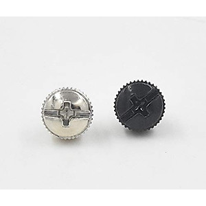 Screw 10Pcs 6/32 Thread Teeth Length 5mm Computer PC Case Cooling Fan Toolless Adjustment Screw Thumbscrews Thumb Screw - (Color: Silver)