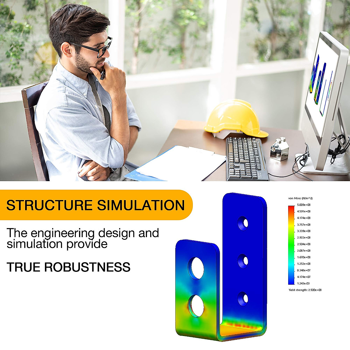 2x4 Door Barricade Brackets (2 pcs) | Drop Open Bar Holder Marine Grade Stainless Steel U Bracket for 2 by 4 Lumber as Security Door Reinforcement, Door Jammer, Barn, Shed, Garage, Gate