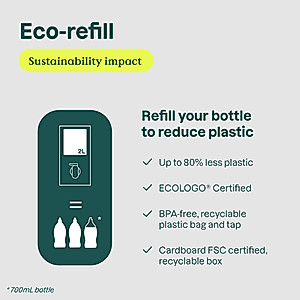 ATTITUDE Dishwashing Liquid, EWG Verified, Vegan Dish Soap, Plant Based, Naturally Derived Products, Pink Grapefruit, Bulk Refill, 67.6 Fl Oz