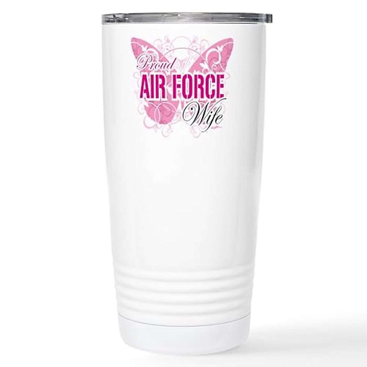 CafePress Proud Air Force Wife Stainless Steel Travel Mug 20 oz. Insulated Stainless Steel Coffee Tumbler