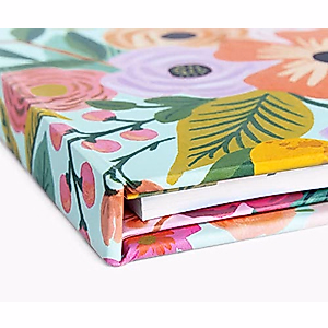 RIFLE PAPER CO. Garden Party Clipfolio, Illustrated Hardcover and Contrasting Interior, Features Strong Gold Clip on the Front, Comes with Writing Pad with 50 Lined, Perforated Sheets