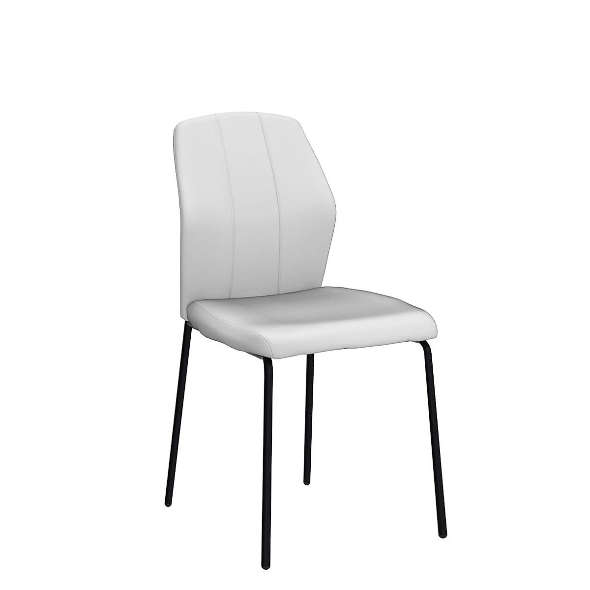 Zerifevni Set of 4 Dining Chair Modern Elegant Side Chairs Leather Durable Wide Cushion for Kitchen Room (4-White)