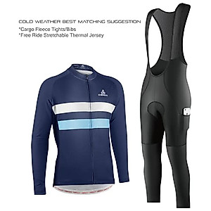 CEROTIPOLAR Standard Fit Cycling Bike Jerseys Fleeced, Fall Winter Long Sleeve Bicycle Jackets