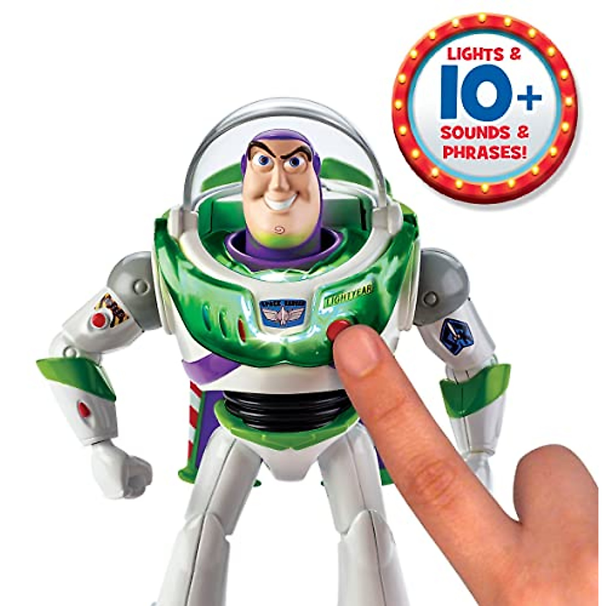 Disney Pixar Toy Story 4 Blast-Off Buzz Lightyear Figure, 7 in / 17.78 cm-Tall, with Lights, Phrases, Sounds and Pop-Out Wings, Gift for Kids 3 Years and Older [Amazon Exclusive]