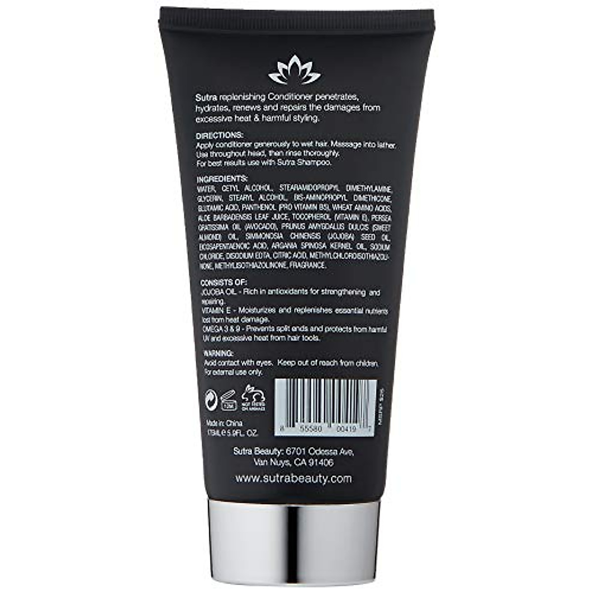 SUTRA Professional Moroccan Conditioner - Moisturizing Conditioner for Dry and Color Treated Hair, Paraben Free, Jojoba and Vitamin E Oil, 5.9 Fl Oz