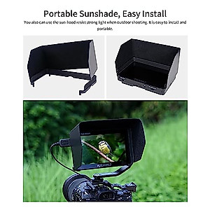 FEELWORLD F6 Pro +Battery +Charger+Carry Case 5.5 Inch 1600nits Touchscreen DSLR Camera Field Monitor with 3D LUT F970 External Kit Install for Power Wireless Transmission FHD 1920x1080 4K HDMI