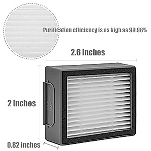 Replacement for iRobot Roomba i7 i7+ i7 Plus E5 E6 E7 Parts Kit - Replenishement Vacuum Cleaner Accessories with 2 Set Multi-Surface Rubber Brushes, 6PCS HEPA Filters, 6 Edge-Sweeping Side Brushes