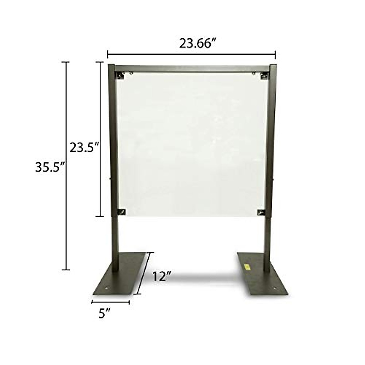 Tabletop Sneeze Shield 24" H X 24" W Protective Barrier with Transaction for Counter, Reception, and Checkout in Store or Office - Protective Cashiers, Receptionist and Customers.