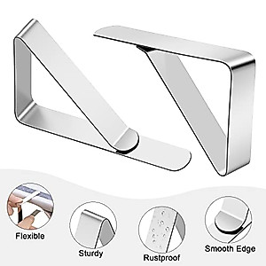 Tablecloth Clips, Stainless Steel Tablecloth Clips Ideal Clips for Home, Kitchen, Restaurant, Weeding, Picnic, Patio and Party (12pcs)