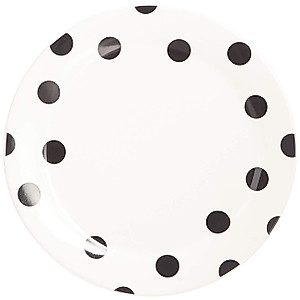 Kate Spade New York Deco Dot 12-Piece Dinnerware Set, 18.3 LB, White