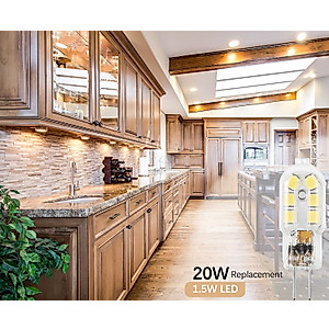 Amazing power G4 LED Bulb, 12V Bi Pin Base Bulb, NOT Dimmable G4 20W Light Bulb Equivalent, Warm White 3000K, 5-Pack