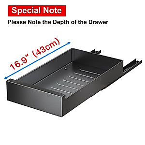 Pull Out Cabinet Organizer Fixed With Adhesive Nano Film, Heavy Duty Storage and Drawer Organization Slide Out Pantry Shelves Sliding Drawer Pantry Shelf for Kitchen13.8" W x 16.9"D x 3.1"H(1PC)