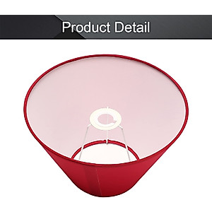 Othmro Red XLarge Lamp Shade Set of 2, 5.91 * 11.8 * 7.48 IN Drum Lampshades for Table Lamp Shades, Fabric Farmhouse Bell Lamp Shades for Table Lamps Lampshades, Lampshade for Bedroom Living Room