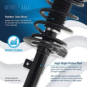 Detroit Axle - 8pc Struts Shocks Kit for 2006-2007 Ford Focus [NOT Fit Wagon] Complete 2 Struts with Coil Spring 2 Shock Absorbers 4 Front Rear Sway Bar Links Replacement Ready Struts Assembly