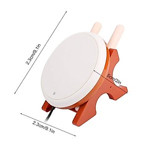 Socobeta Game Taiko Drum Portable Taiko Drum Kit with Drumstick with Stand Compatible with PS4 Game Console