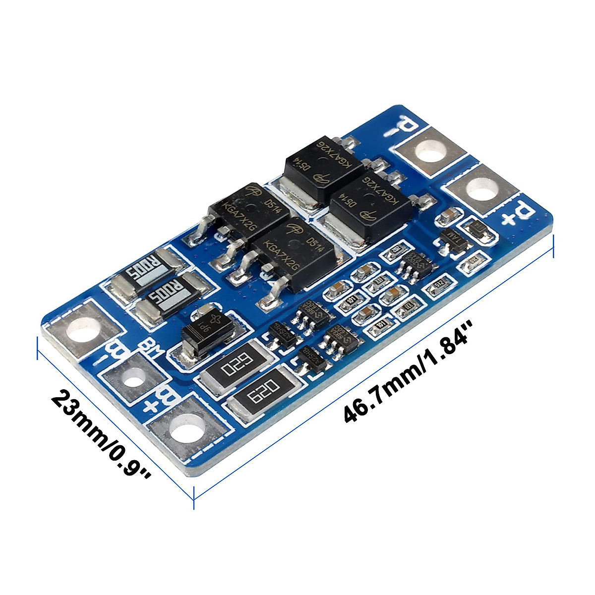 Aideepen 5PCS 2S 10A BMS Lithium PCB Protection Boards 8.4V 7.4V 8.4V-9V PCM PCB Li-ion Lipo 2 Cell Pack with Balance Function Charger Protection Circuit Board