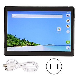 Zopsc 10.1in HD IPS Tablet for 8.0 4G Dual SIM Dual Standby Calling Tablet 3GB 32GB 500W 1300W 1280 800 6000mAh Grey 100 240V (US Plug)