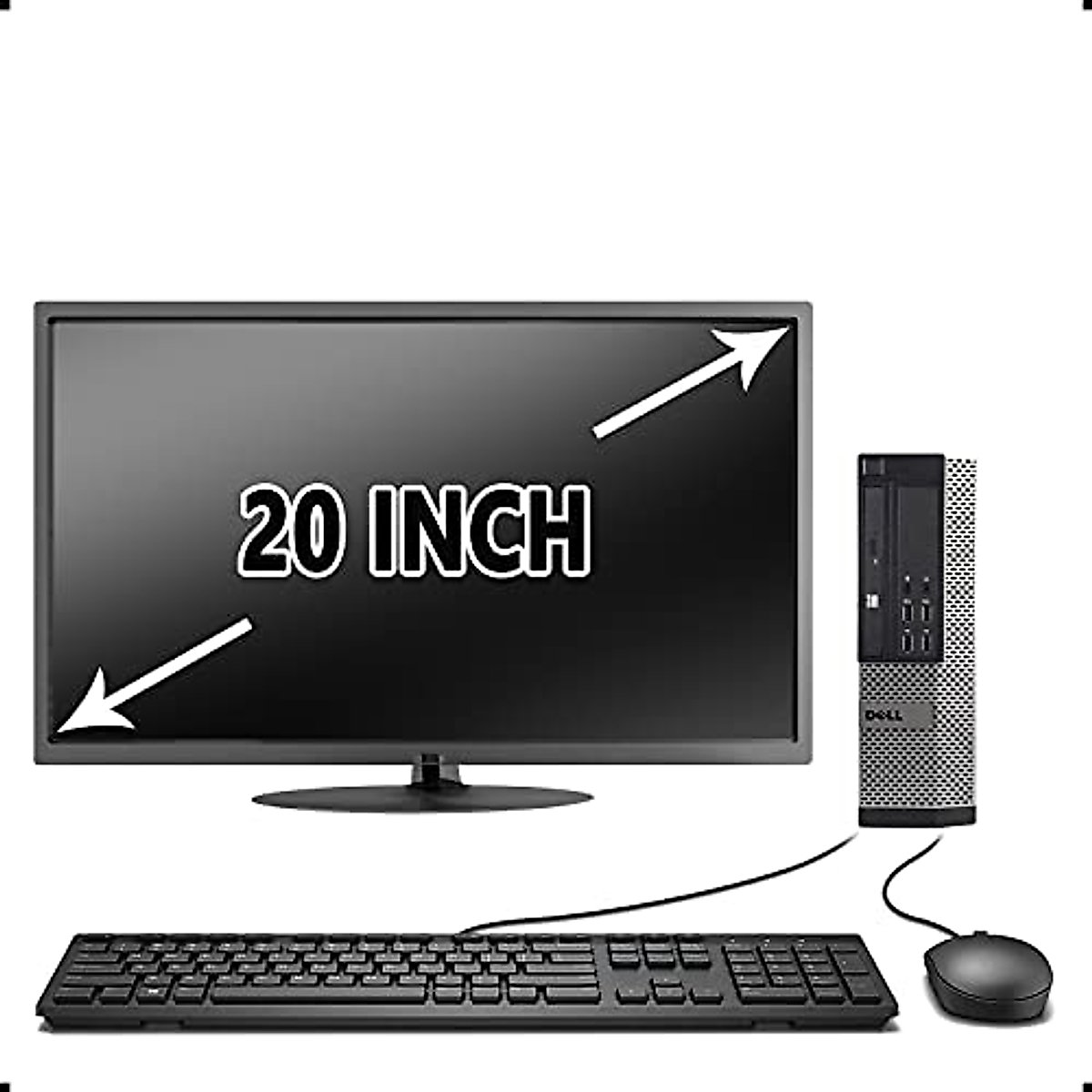 DELL Optiplex 990 SFF PC, Intel Core i5 Processor, 16GB RAM, 2TB HDD, DVDRW, WiFi, Bluetooth 4.0, Windows 10 Pro, LCD Monitor (Renewed)