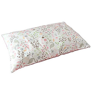 Emenpy 100% Cotton Crib Bedding Set for Infant Boys Girls,3 Pcs Baby Bed Linen Include Duvet Cover,Fitted Sheet,Pillowcase,Nursery Decoration,No Filler(Pink)