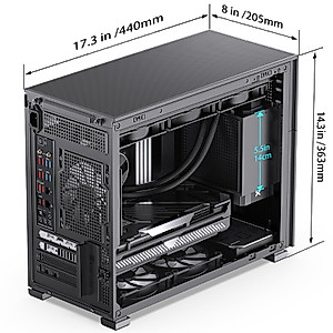 JONSBO D31 MESH Black Micro ATX Computer Case, M-ATX/ITX Mainboard/Support RTX 4090(335-400mm) GPU 360/280AIO,Power ATX/SFX: 100mm-220mm Multiple Tool-Free Design,Black