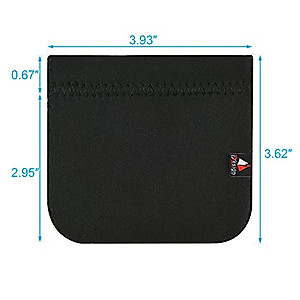 TXEsign 4" x 4" inch Neoprene Protective Carrying Snap Case Bag Pouch Compatible with Varias Earpods Earphone Headsets/Cables (4" x 4" Case)