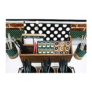 Schoolgirl Style Simply Stylish 6-Pack Decorative Teacher File Folders, 11.75" x 9.5" Black and White Letter Size File Folders With 1/3-Cut Tabs for Filing Cabinet, Office Supplies File Organizers