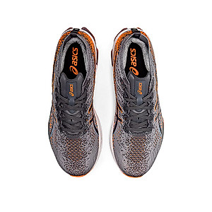 ASICS Men's Gel-Kinsei Blast Running Shoes, 14, Sheet Rock/Shocking Orange