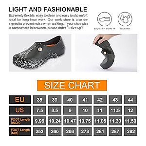 Non Slip Waterproof Clogs Shoes for Men, Zapatos para trabajar en Restaurante de Hombre Standing All Day Comfortable Nurse and Chef Shoes for Men, Men's Oil-Proof Work Shoes for Food Service Black